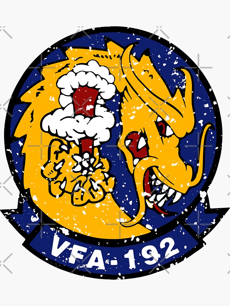 "VFA-192 World Famous Golden Dragons Vintage" Sticker for Sale by ...