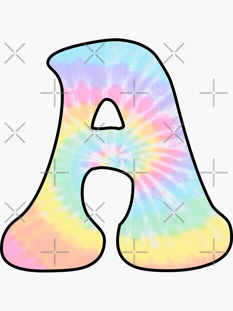 "Aesthetic Pastel Tie-Dye Letter A" Sticker for Sale by STAR10008 ...