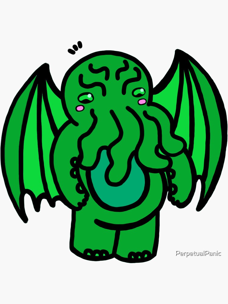 "Cute Cthulhu" Sticker by PerpetualPanic | Redbubble