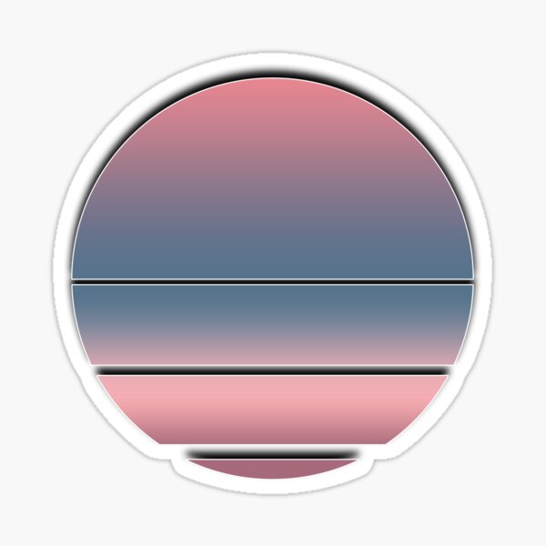 "Vaporwave pink and blue sun" Sticker for Sale by LauraBarnesArt ...