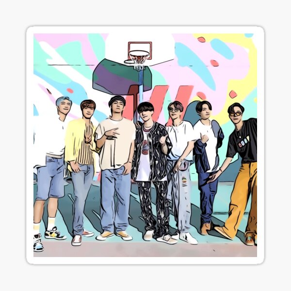 "BTS Dynamite STICKER!!" Sticker for Sale by AquariTwins | Redbubble