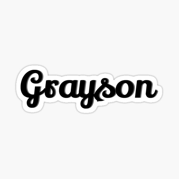 "Grayson" Sticker by YAYORE19 | Redbubble