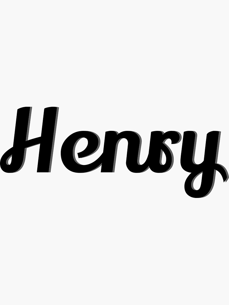 "Henry" Sticker for Sale by YAYORE19 | Redbubble