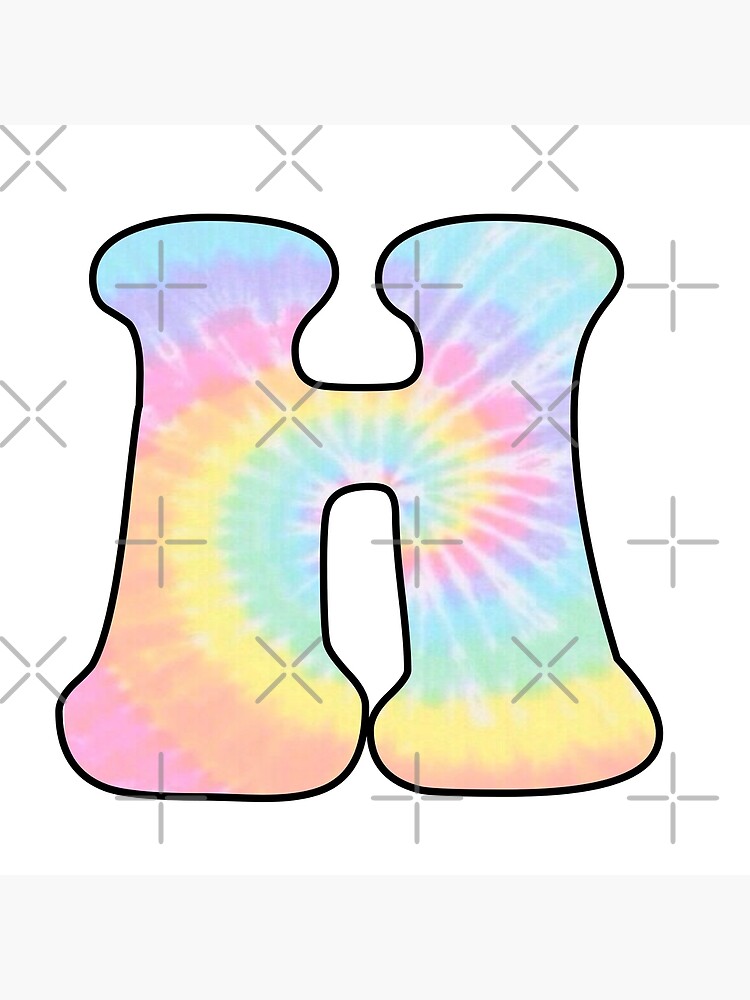 "Aesthetic Pastel Tie-Dye Letter H" Art Print by STAR10008 | Redbubble