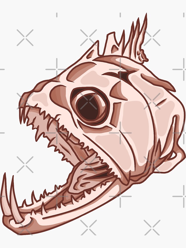 "Payara Fish Skull" Sticker by Scuba-Div3r | Redbubble