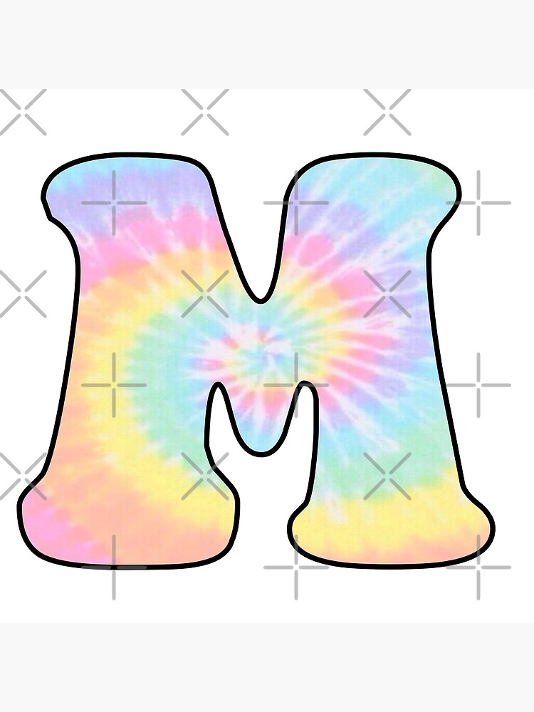 "Aesthetic Pastel Tie-Dye Letter M" Art Print for Sale by STAR10008 ...