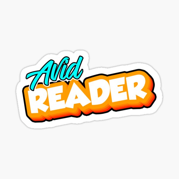 "Avid Reader" Sticker for Sale by ReadKid | Redbubble