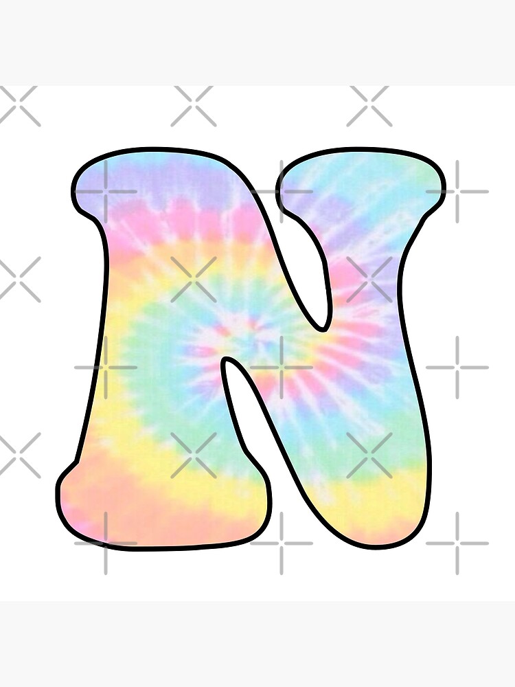 "Aesthetic Pastel Tie-Dye Letter N" Art Print for Sale by STAR10008 ...
