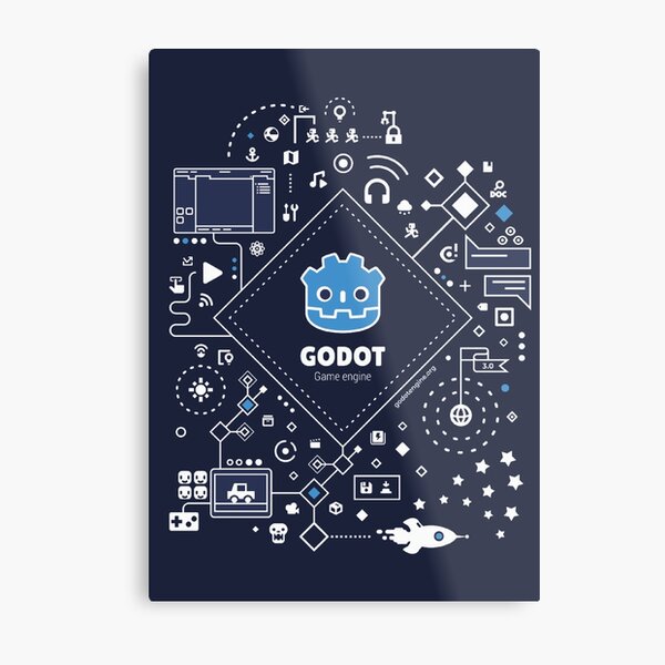 "Godot game engine" Metal Print for Sale by ilConte | Redbubble