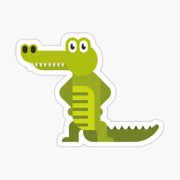 "Cute Crocodile Cartoon" Sticker for Sale by WhiteBobble | Redbubble