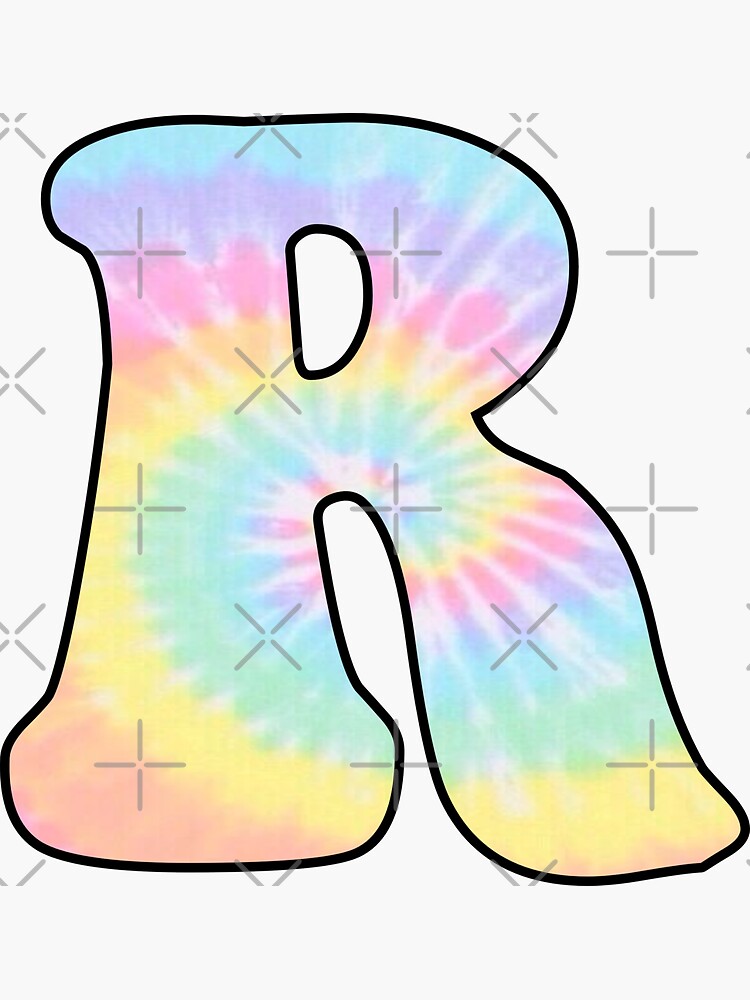 "Aesthetic Pastel Tie-Dye Letter R" Sticker by STAR10008 | Redbubble