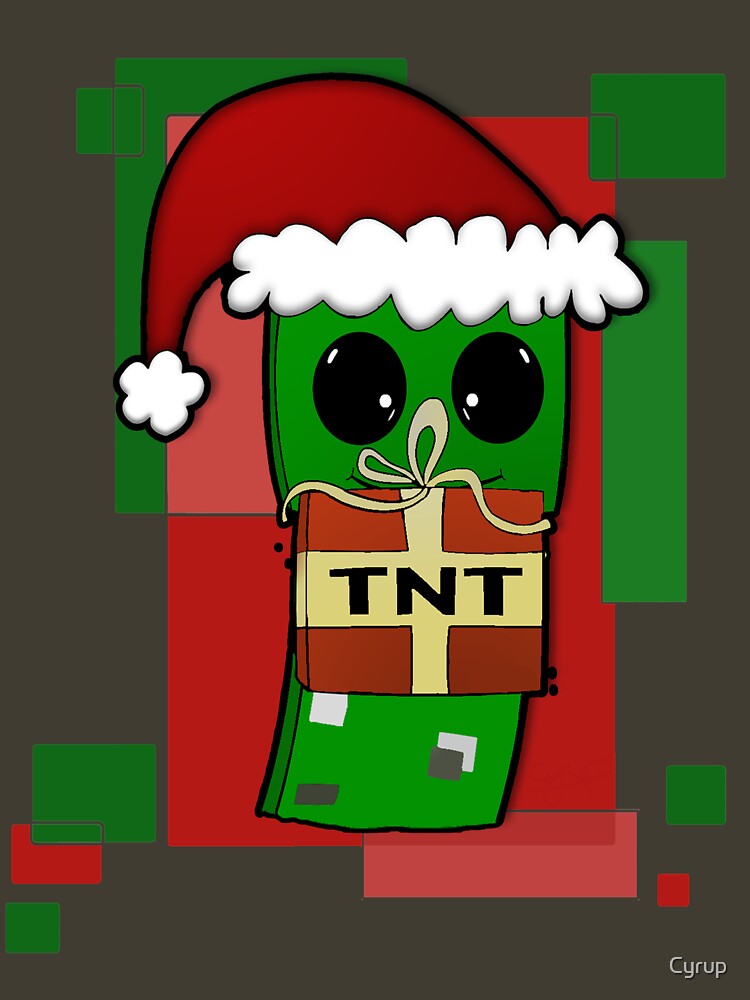 "Minecraft Christmas Creeper " T-shirt for Sale by Cyrup | Redbubble ...
