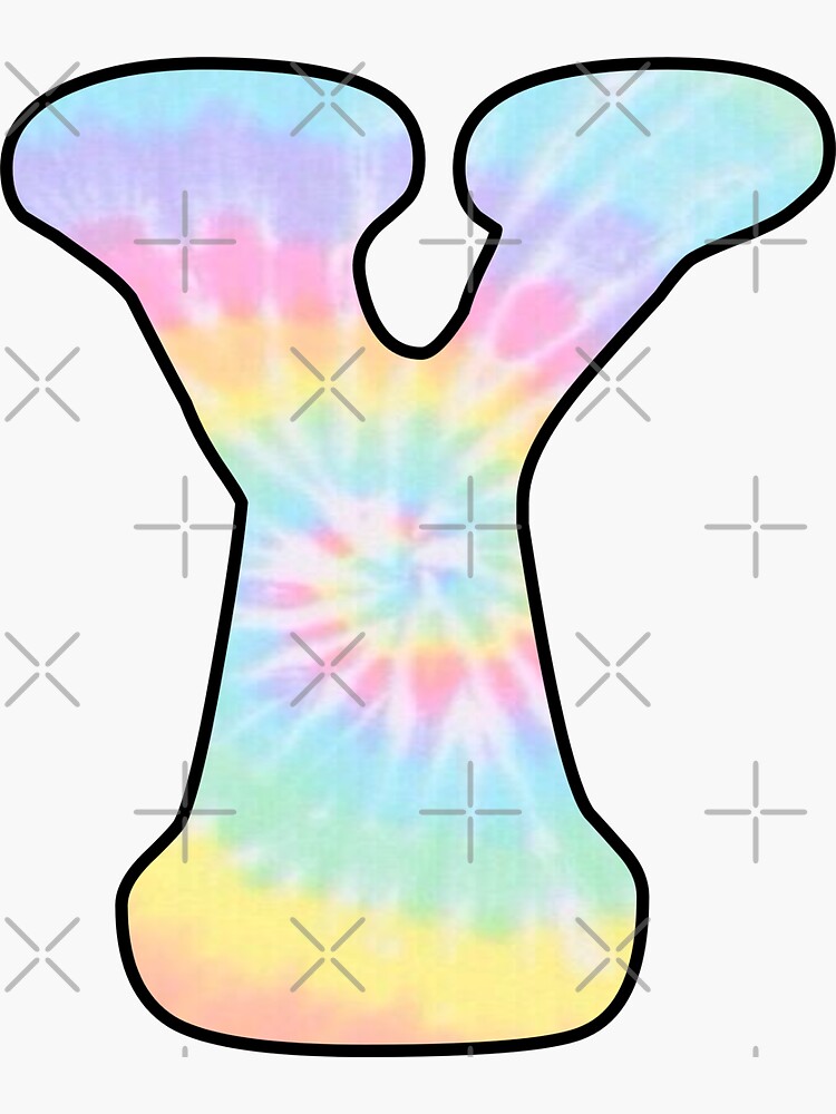 "Aesthetic Pastel Tie-Dye Letter Y" Sticker by STAR10008 | Redbubble