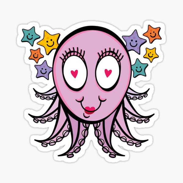 "Octavia the octopus loves you!" Sticker for Sale by tjhardy | Redbubble