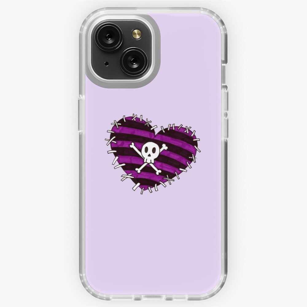"Skull Punk Rock Heart" Sticker for Sale by cinlali | Redbubble