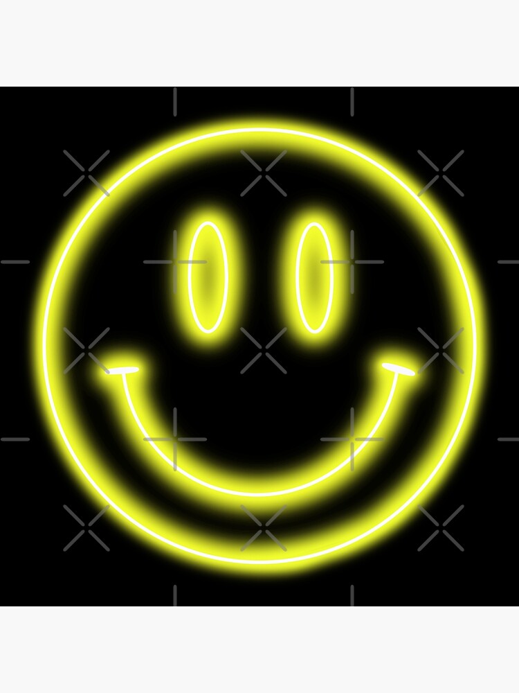 "Yellow Neon light smiley face" Art Print for Sale by kathleenkwiat ...