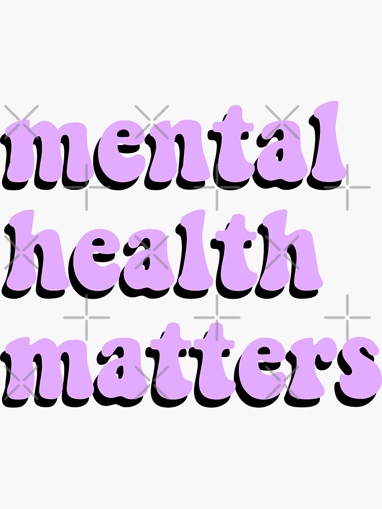 "purple mental health matters " Sticker for Sale by DesignsByLuna ...