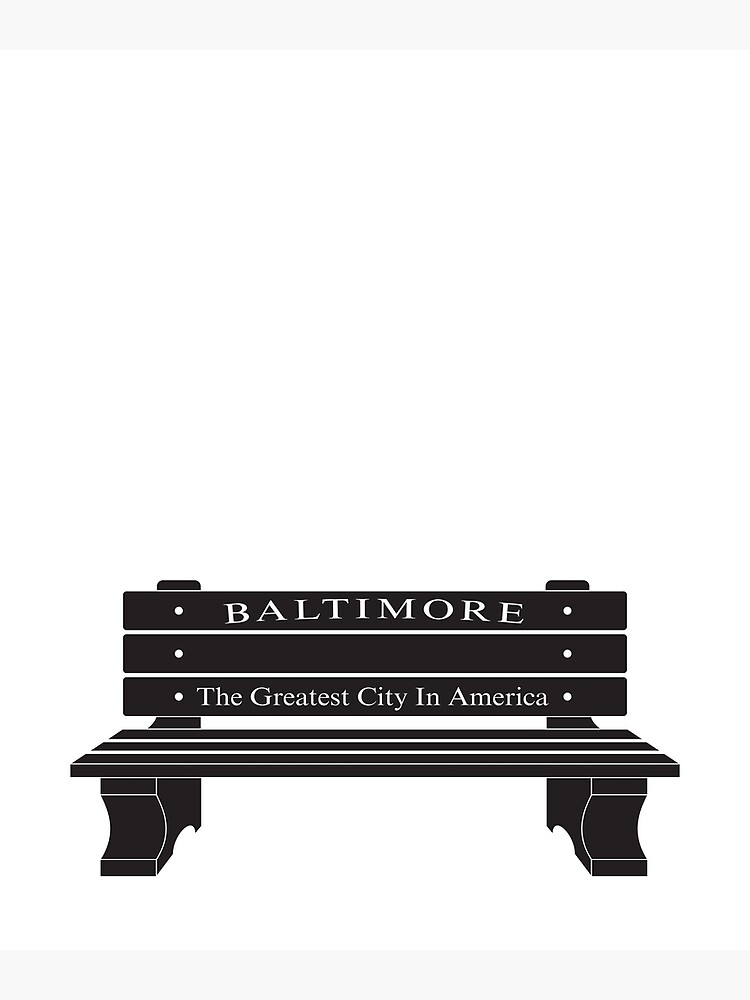 "Baltimore Bus Stop Bench, The Greatest City in America, Charm City ...