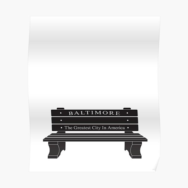 "Baltimore Bus Stop Bench, The Greatest City in America, Charm City ...