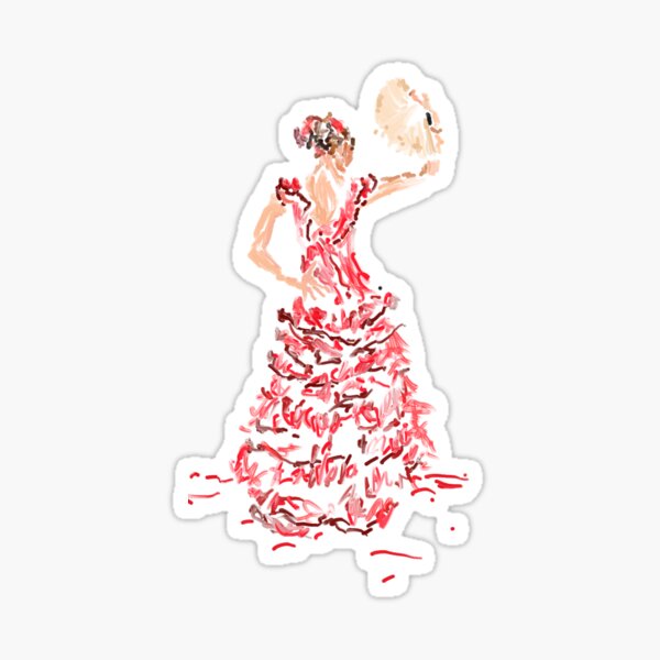 "Flamenco" Sticker for Sale by TwistedAardvark | Redbubble