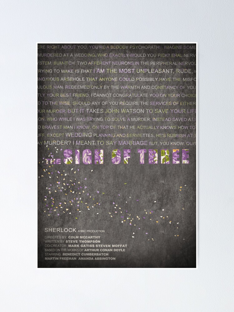 "The Sign of Three fan poster" Poster for Sale by koroa | Redbubble