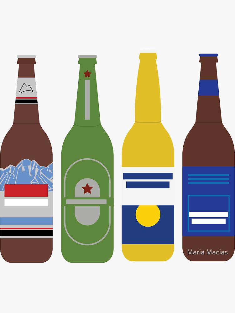 "beer bottle " Sticker for Sale by mmariaa822 | Redbubble