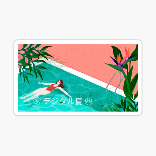"Japanese Women in Pool" Sticker for Sale by japaneseart | Redbubble