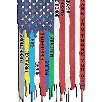 "First Responders Thin Line Support Gifts: American Flag with Thin Line ...