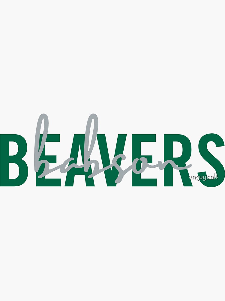 "Babson Beavers" Sticker by vnguyen4 | Redbubble
