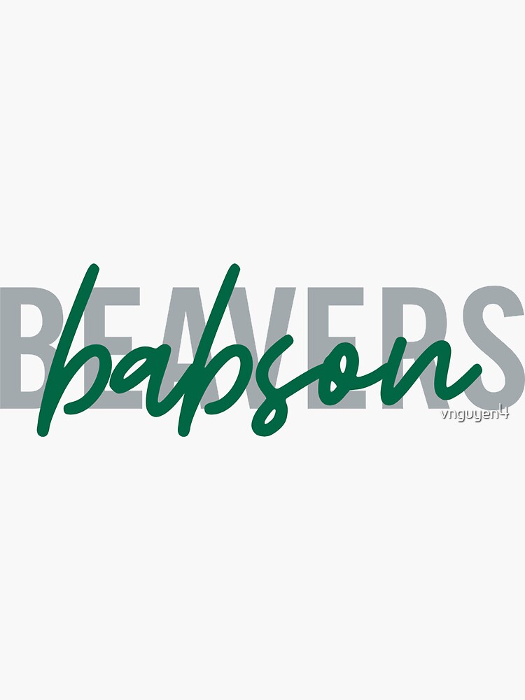 "Babson Beavers" Sticker for Sale by vnguyen4 | Redbubble