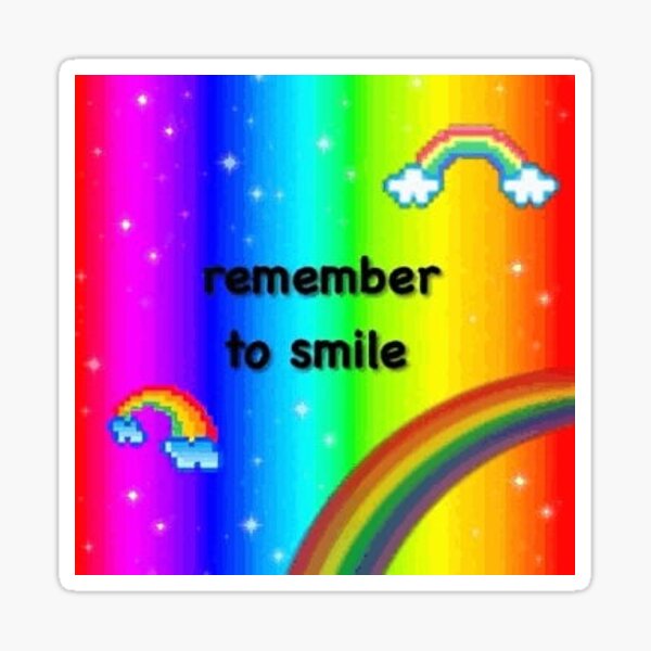 "Kidcore - Smile!!!" Sticker by cinlali | Redbubble