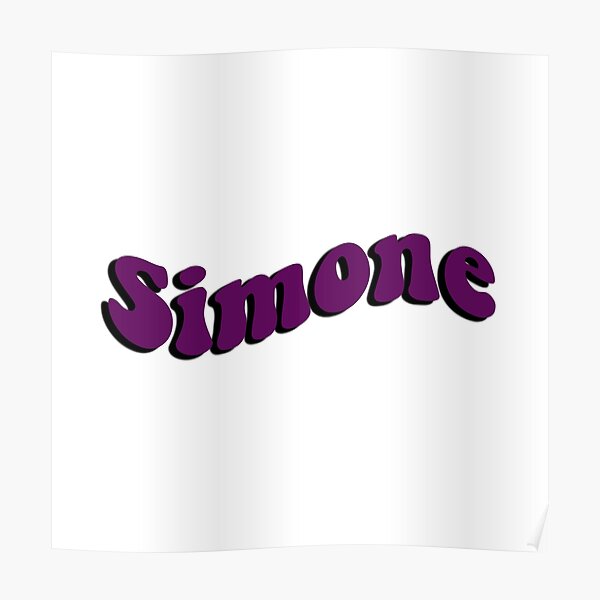 "Simone Purple Sticker Custom Name Design" Poster by PeachiesDesigns ...