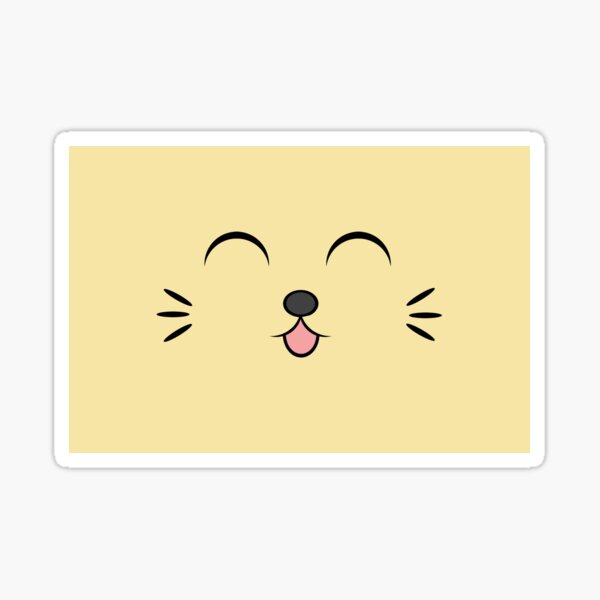 "Cute Cartoon Yellow Cat Face" Sticker for Sale by gianvilla | Redbubble