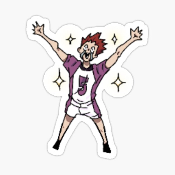 "Tendou Satori Haikyuu" Sticker for Sale by thiccpotato92 | Redbubble