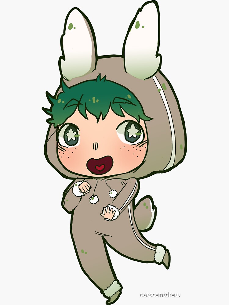 "Animal Deku" Sticker for Sale by catscantdraw | Redbubble