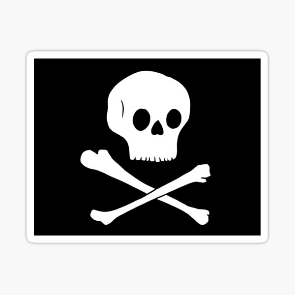 "Jolly Roger Roger" Sticker for Sale by NoviMullins | Redbubble