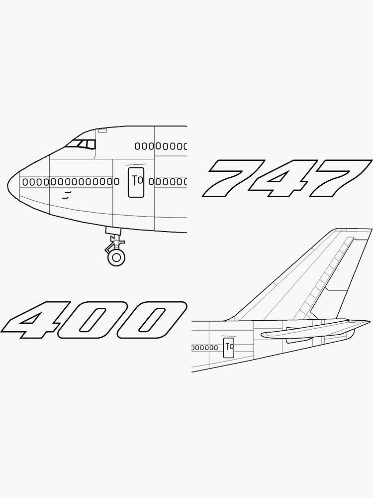 "Boeing 747-400 Details" Sticker for Sale by Avi8orGear | Redbubble