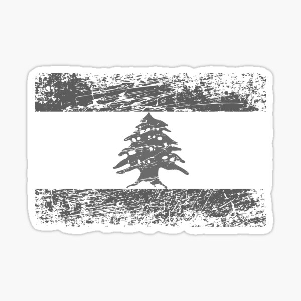 "Lebanon Lebanese flag flag used look" Sticker for Sale by GeogDesigns ...