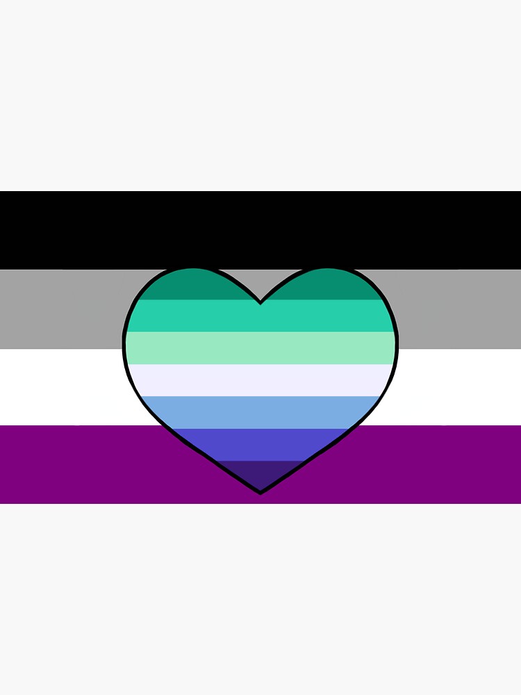 "Homoromantic Asexual Flag" Sticker for Sale by BobaPuma | Redbubble