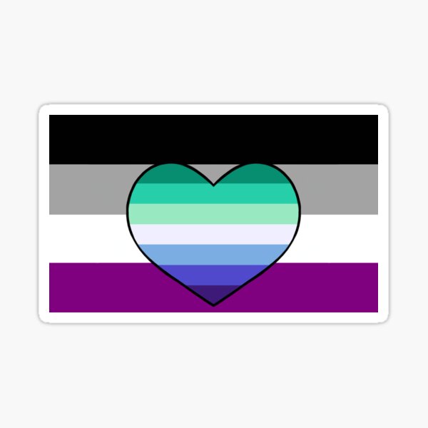"Homoromantic Asexual Flag" Sticker for Sale by BobaPuma | Redbubble
