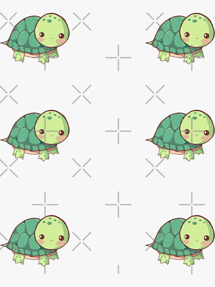 "green turtles sticker pack " Sticker for Sale by itsrubii | Redbubble