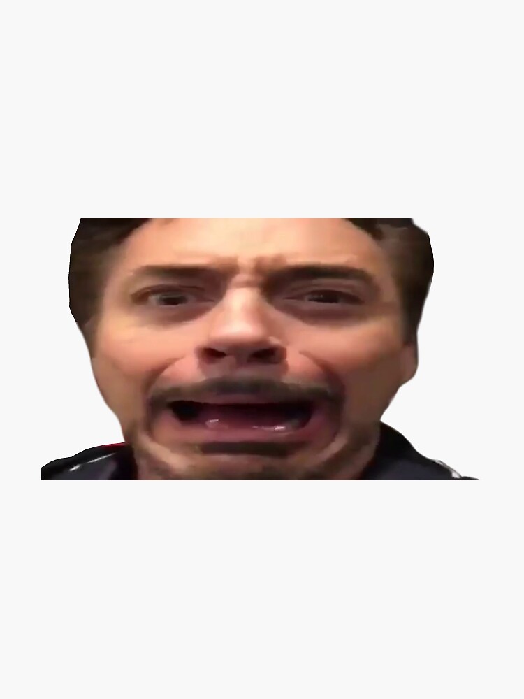 "robert downey jr scream" Sticker for Sale by salmon-ella | Redbubble