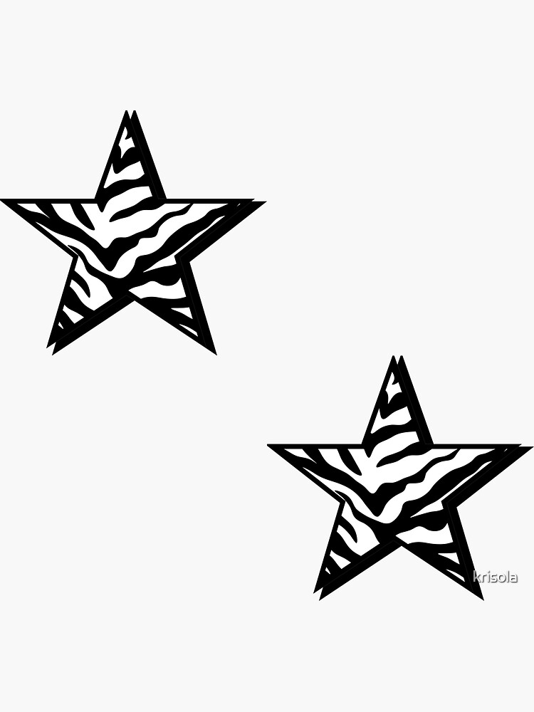 "Zebra Print Stars" Sticker for Sale by krisola | Redbubble