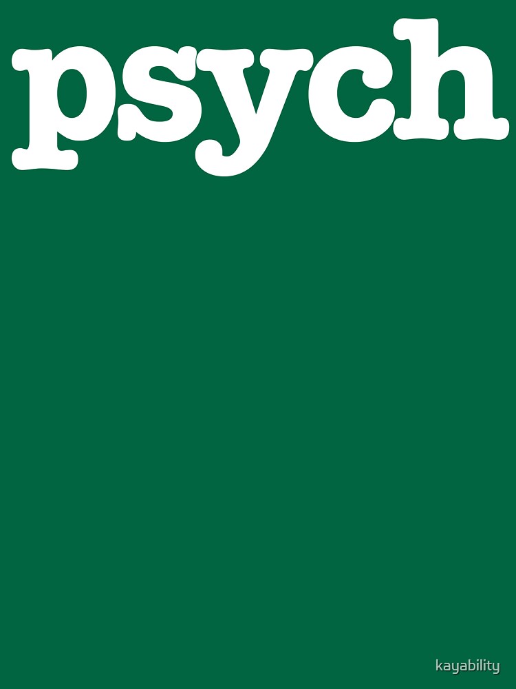 "Psych Title" T-shirt for Sale by kayability | Redbubble | psych t ...