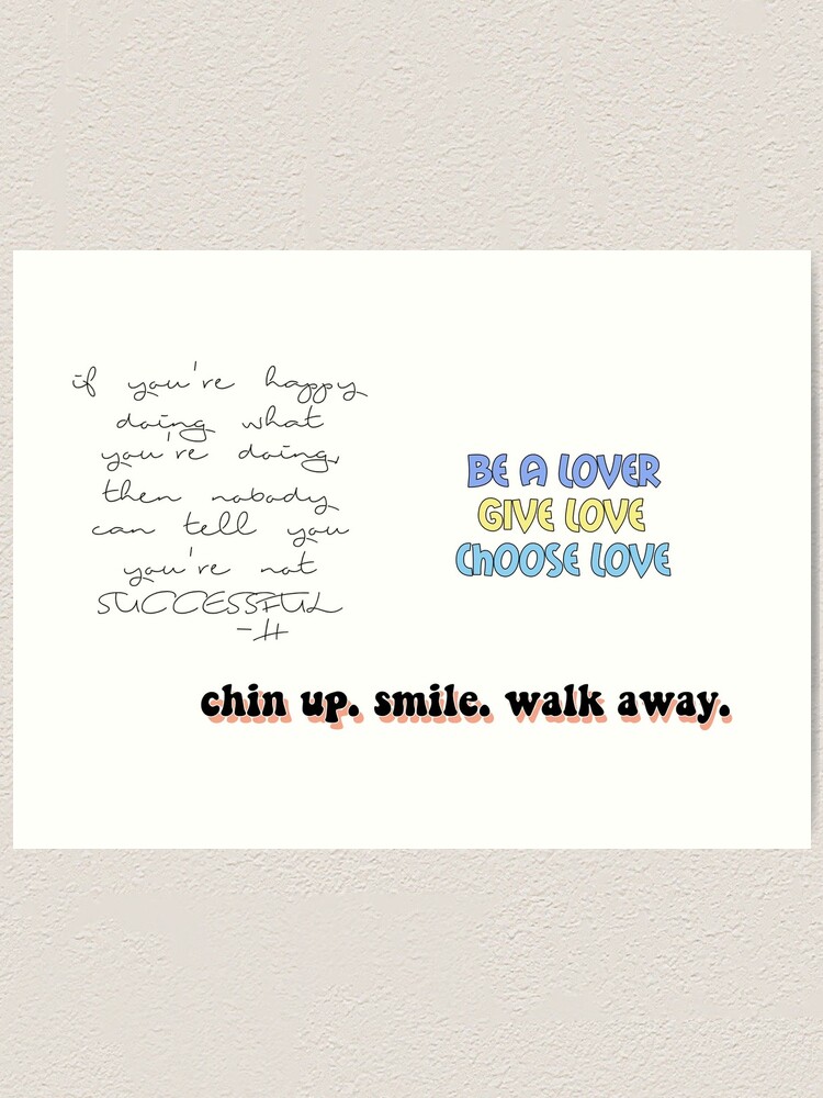 "harry styles inspirational quotes sticker pack" Art Print for Sale by ...