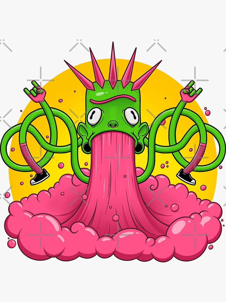 "Puke Punk" Sticker for Sale by StormLaBass | Redbubble