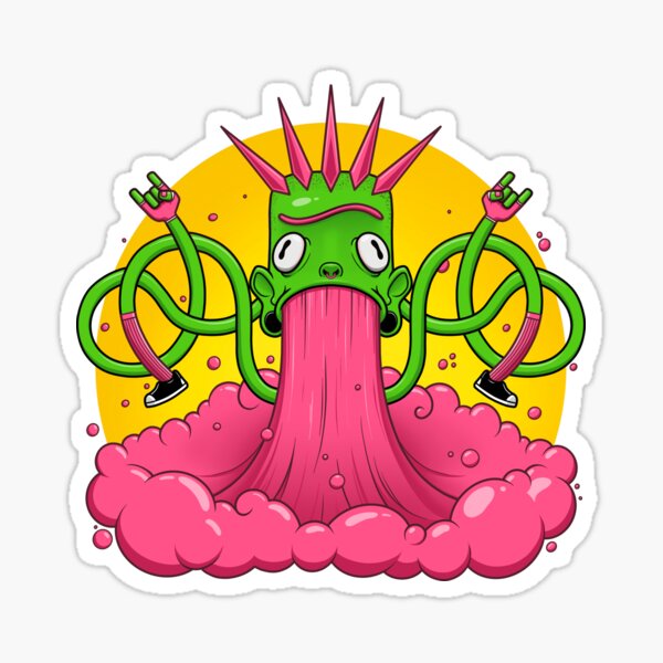 "Puke Punk" Sticker for Sale by StormLaBass | Redbubble