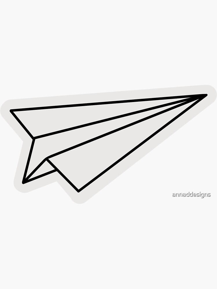 "Paper Airplane Travel Sticker" Sticker for Sale by annaddesigns ...