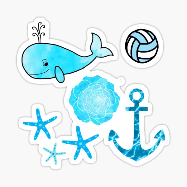 "Summer beach themed sticker pack" Sticker by Savannahb2020 | Redbubble