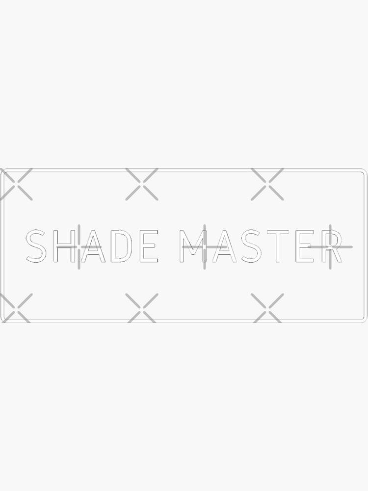 "Shade Master Wordman Design" Sticker for Sale by JohnERoessler | Redbubble